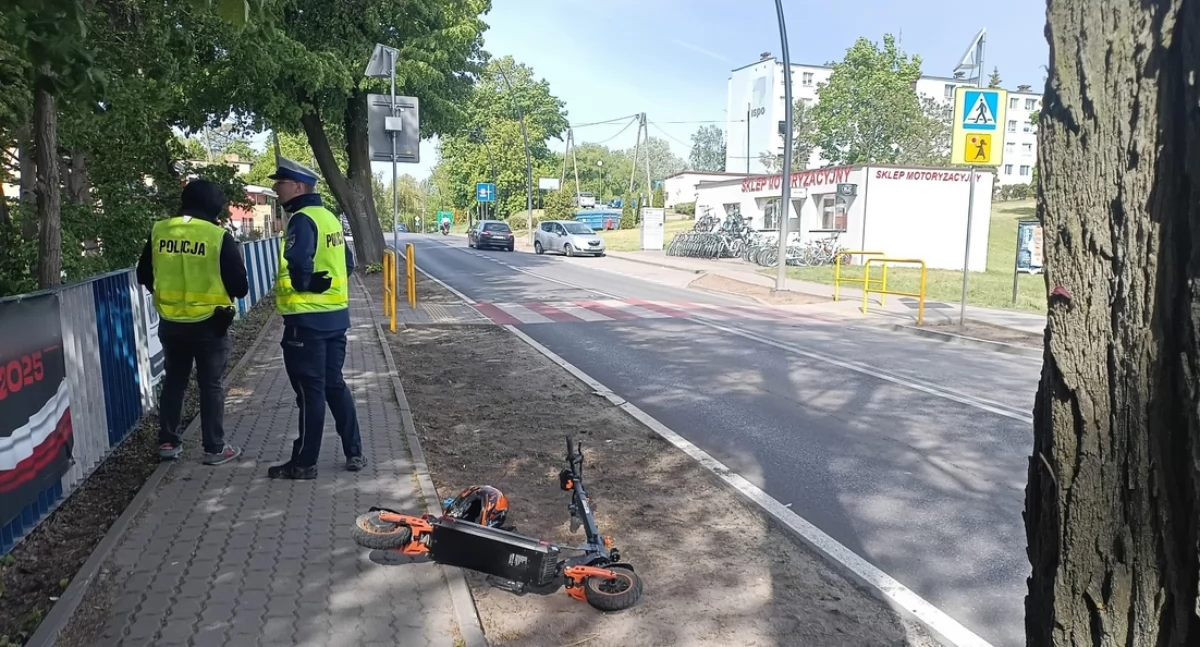 Niebezpieczne zdarzenie drogowe na ulicy Witosa w Mogilnie - wiadomości Mogilno